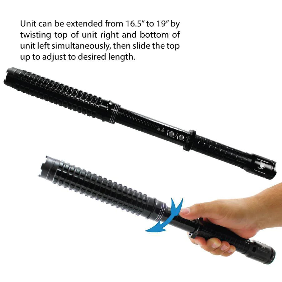 Expandable Stun Baton - 30M Volt Defense | TBOTECH